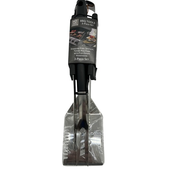 Kitchen | Hd Designs Grill Bbq Tools 3piece Set Stainless Steel Spatula ...